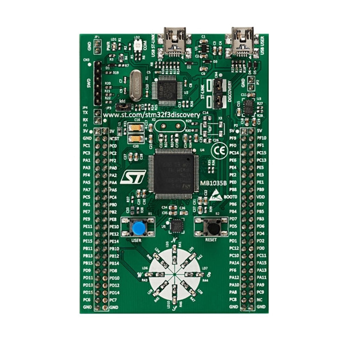 STM32 F3 Series Discovery kit with STM32F303VC MCU | 3DMakerWorld, Inc.