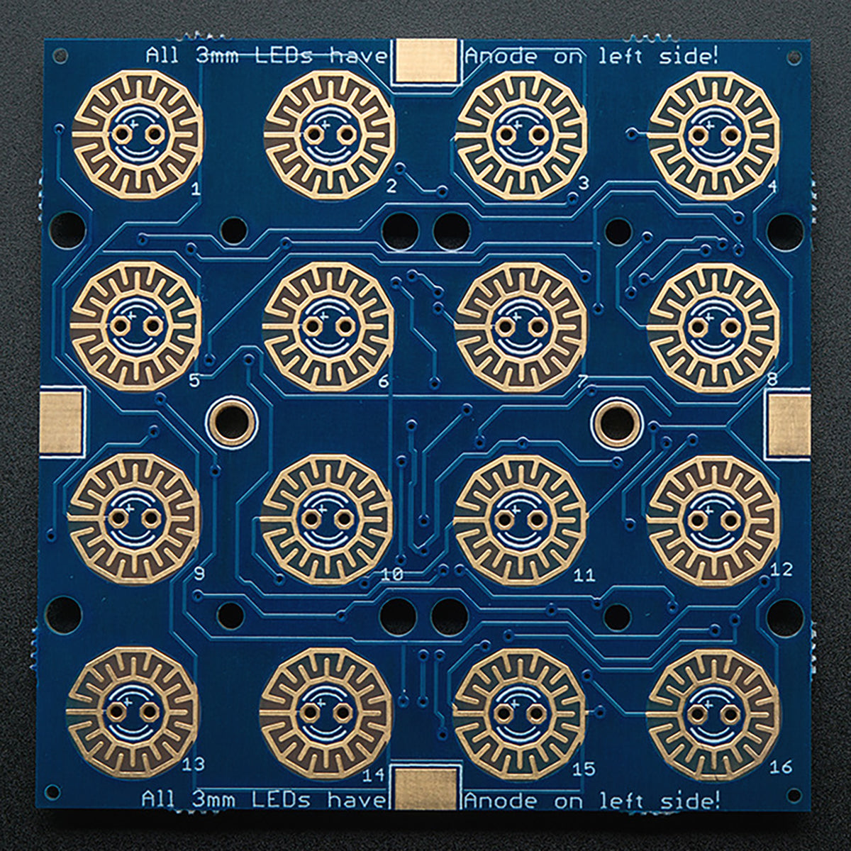Adafruit Trellis Monochrome Driver PCB for 4x4 Keypad & 3mm LEDs ...