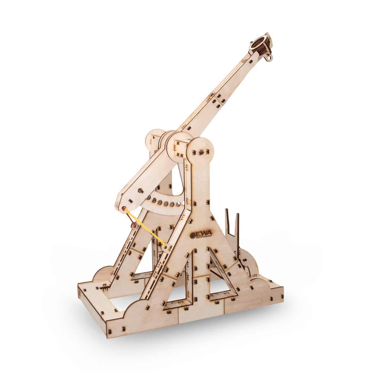 Eco Wood Art Trebuchet Mechanical Model | 3DMakerWorld, Inc.