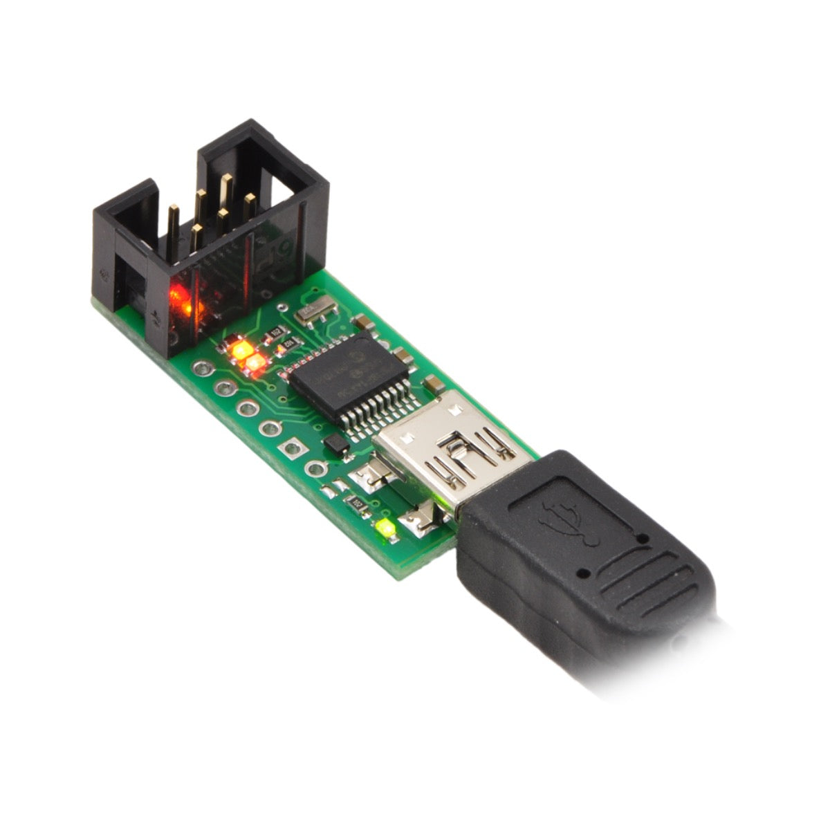 Pololu USB AVR Programmer, 6-Pin ISP Programming Cable, USB-A to Mini-B ...